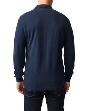 Rodd & Gunn Long Sleeve Sports Fit Gunn Polo - Eclipse