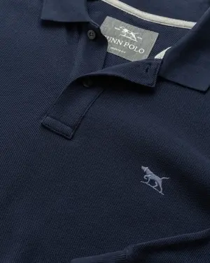 Rodd & Gunn Long Sleeve Sports Fit Gunn Polo - Eclipse
