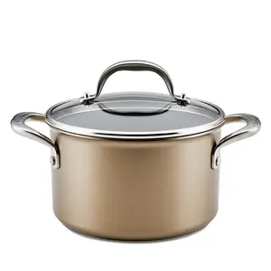 ANOLON Ascend 4-quart Covered Saucepan - Brown