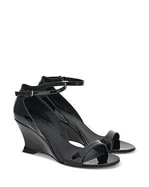 FERRAGAMO Ferragamo Women's Vidette Ankle Strap Wedge Sandals Nero