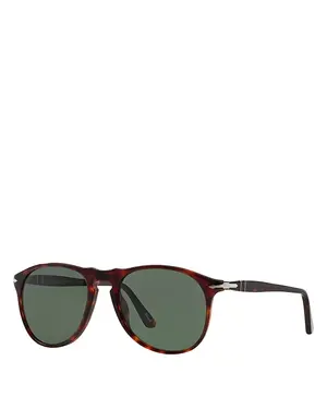 Persol 55mm Pilot Sunglasses - Havana/green Solid