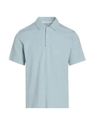 Rag & Bone Classic Flame Polo Shirt Desert Blue