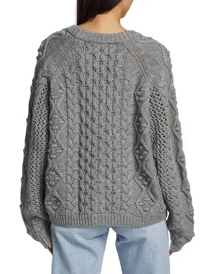 LOULOU STUDIO Kuma Cable-knit Wool-cashmere Cardigan