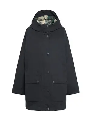 Barbour Women's Beadnell Hooded Oversized Jacket - Black Ancient  - Black Ancient