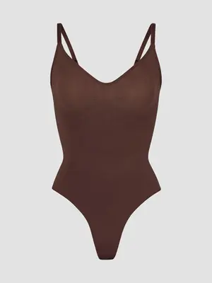 SKIMS Seamless Sculpt Thong Bodysuit Cocoa