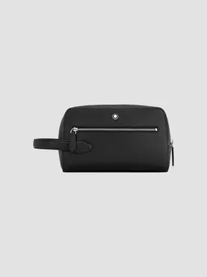 Montblanc Sartorial Leather Wash Bag - Black