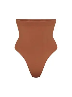 SKIMS Seamless Sculpt High-waisted Thong Bronze