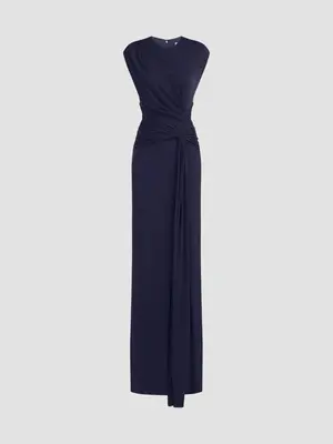 Halston Giovanna Jersey Twisted Gown