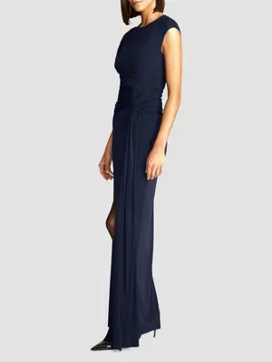 Halston Giovanna Jersey Twisted Gown
