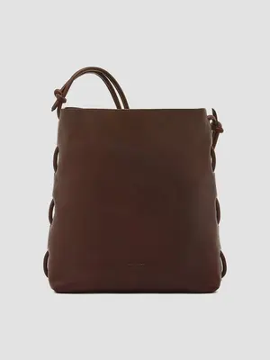 Il Bisonte Il Bisonte Snodo Leather Crossbody Tote Bag Caffe