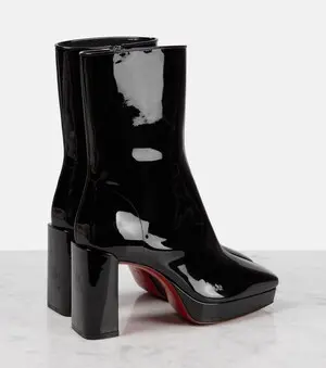 CHRISTIAN LOUBOUTIN Alleo 90 Patent Leather Ankle Boots
