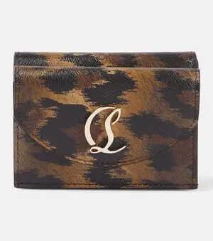 CHRISTIAN LOUBOUTIN Cl Debossed Leopard-print Leather Wallet - Multicoloured