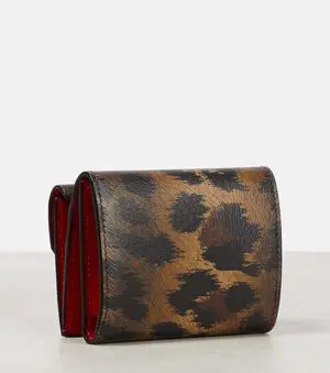 CHRISTIAN LOUBOUTIN Cl Debossed Leopard-print Leather Wallet