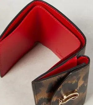 CHRISTIAN LOUBOUTIN Cl Debossed Leopard-print Leather Wallet