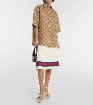 Gucci Maxi Gg Canvas Shirt