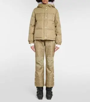YVES SALOMON Logo Shearling-trimmed Down Jacket