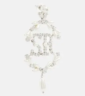 Simone Rocha Crystal And Pearl Earrings