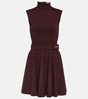 Alaïa Mockneck Jersey Dress