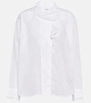 MARANT ETOILE Pamias Ruffled Cotton Blouse - White