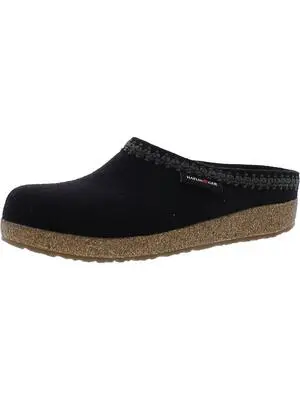 Haflinger Womens Wool Slipon Clogs - Black