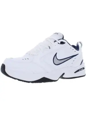 Nike Air Monarch Iv Mens Leather Signature Running, Cross Training Shoes - White