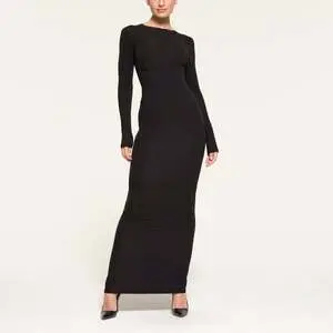 fits everybody corset long sleeve dress Black Long Sleeve Flared Corset Dress main image 0
