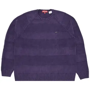 Supreme Small Box Stripe Sweater - Purple