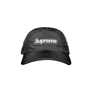 Supreme Camo Ripstop Camp Cap - Black
