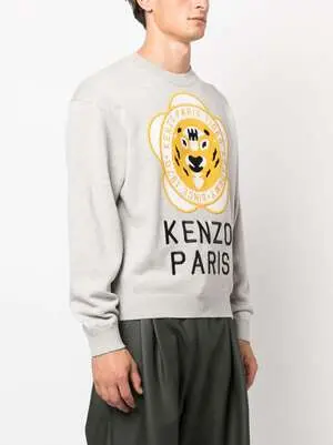 Kenzo Logo-patch Jumper - Grey