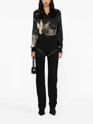 LOUISA BALLOU Abstract-print Long-sleeve Shirt