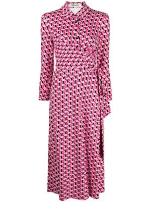 Diane Von Furstenberg Geometric-print Midi Dress