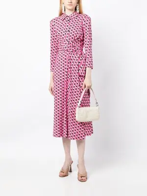 Diane Von Furstenberg Geometric-print Midi Dress