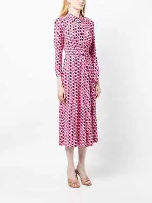 Diane Von Furstenberg Geometric-print Midi Dress