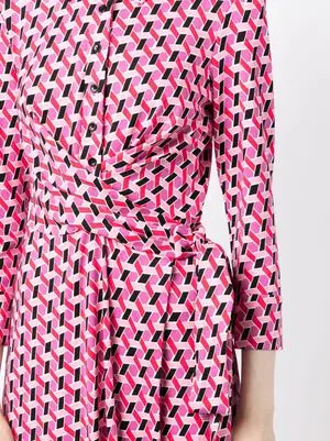 Diane Von Furstenberg Geometric-print Midi Dress