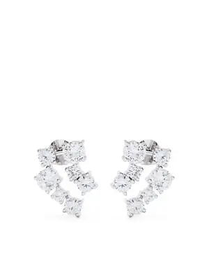 Completedworks Crystal Polished Drop Earrings - Silver