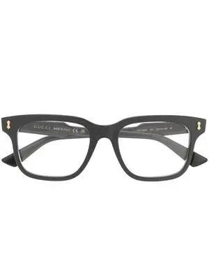 Gucci Logo-arm Detail Glasses - Black