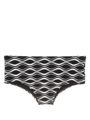 AMIR SLAMA Printed Swimming Trunks - Black