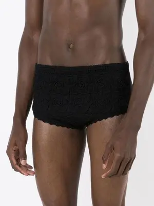 AMIR SLAMA Crochet-knit Swimming Trunks