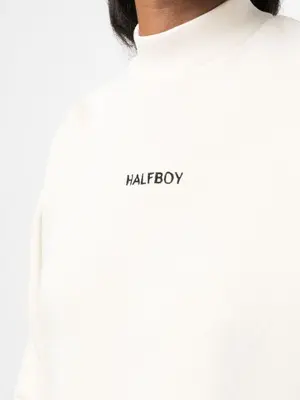 HALFBOY Logo-embroidered Cropped Sweatshirt