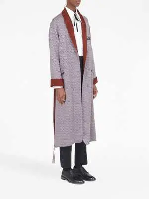MAISON MARGIELA Geometric Pattern Fringed Coat
