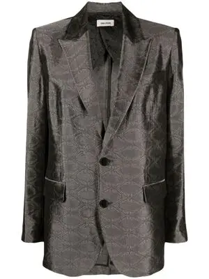 Zadig&Voltaire Vegy Jacquard Blazer - Silver