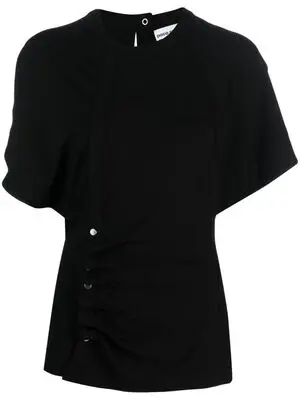 Rabanne Short Sleeve Draped Blouse