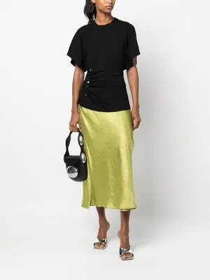 Rabanne Short Sleeve Draped Blouse