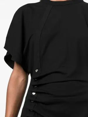 Rabanne Short Sleeve Draped Blouse