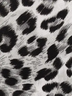FURSAC Leopard-print Silk Neck Tie