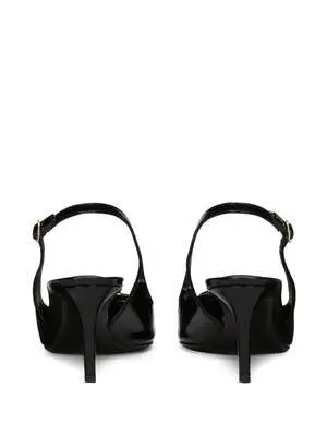 Dolce & Gabbana 60mm Logo-plaque Slingback Pumps - Black