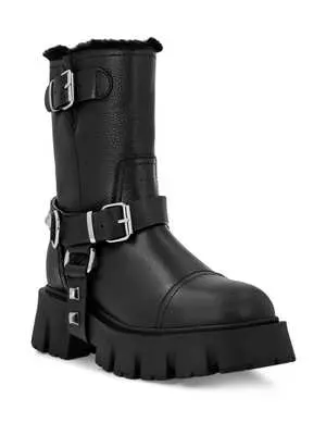 Philipp Plein Studded Leather Ankle Boots
