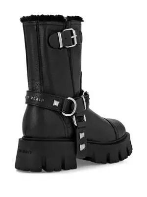 Philipp Plein Studded Leather Ankle Boots