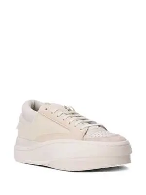 Y3 Lux B-ball Leather Sneakers - White