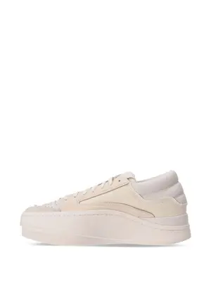 Y3 Lux B-ball Leather Sneakers - White